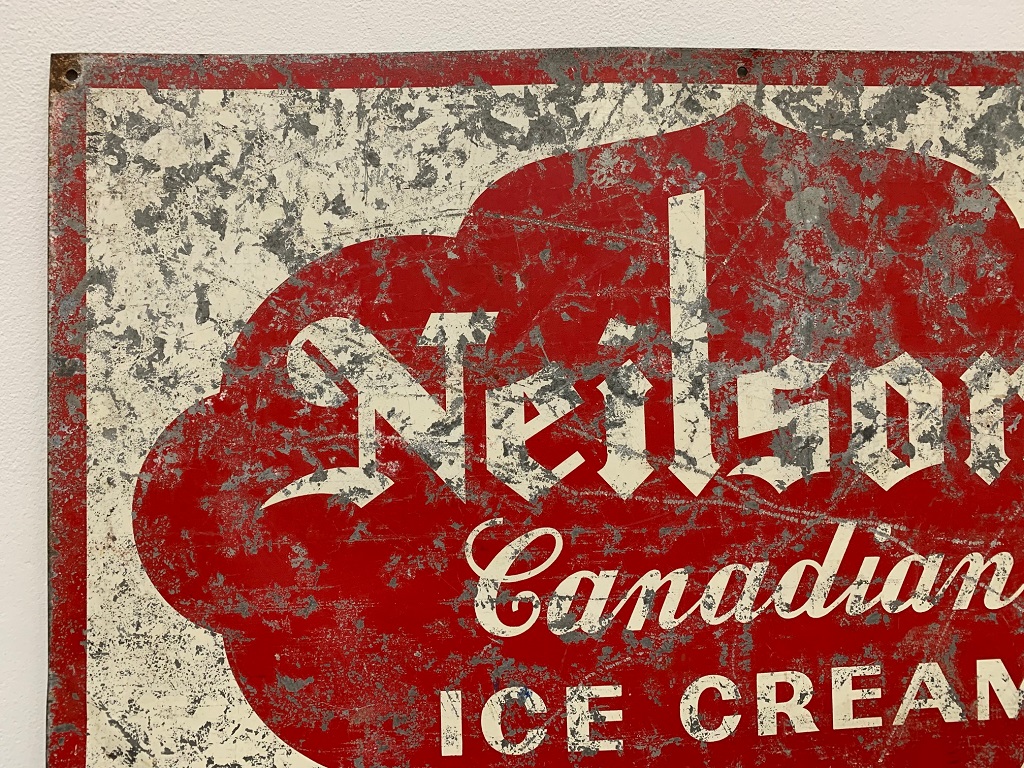 Original 1930’s Ice Cream Sign Paint on Tin – Antique, Vintage and ...