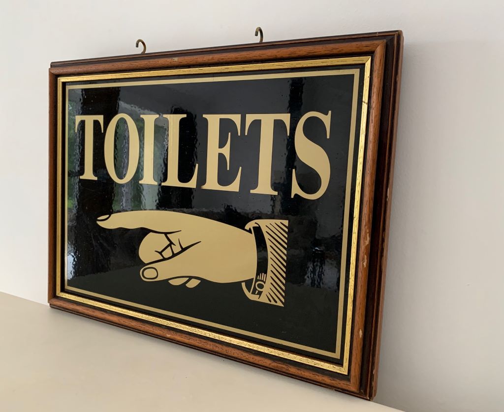 Vintage Double Sided Toilets Sign – Antique, Vintage and Retro Furniture