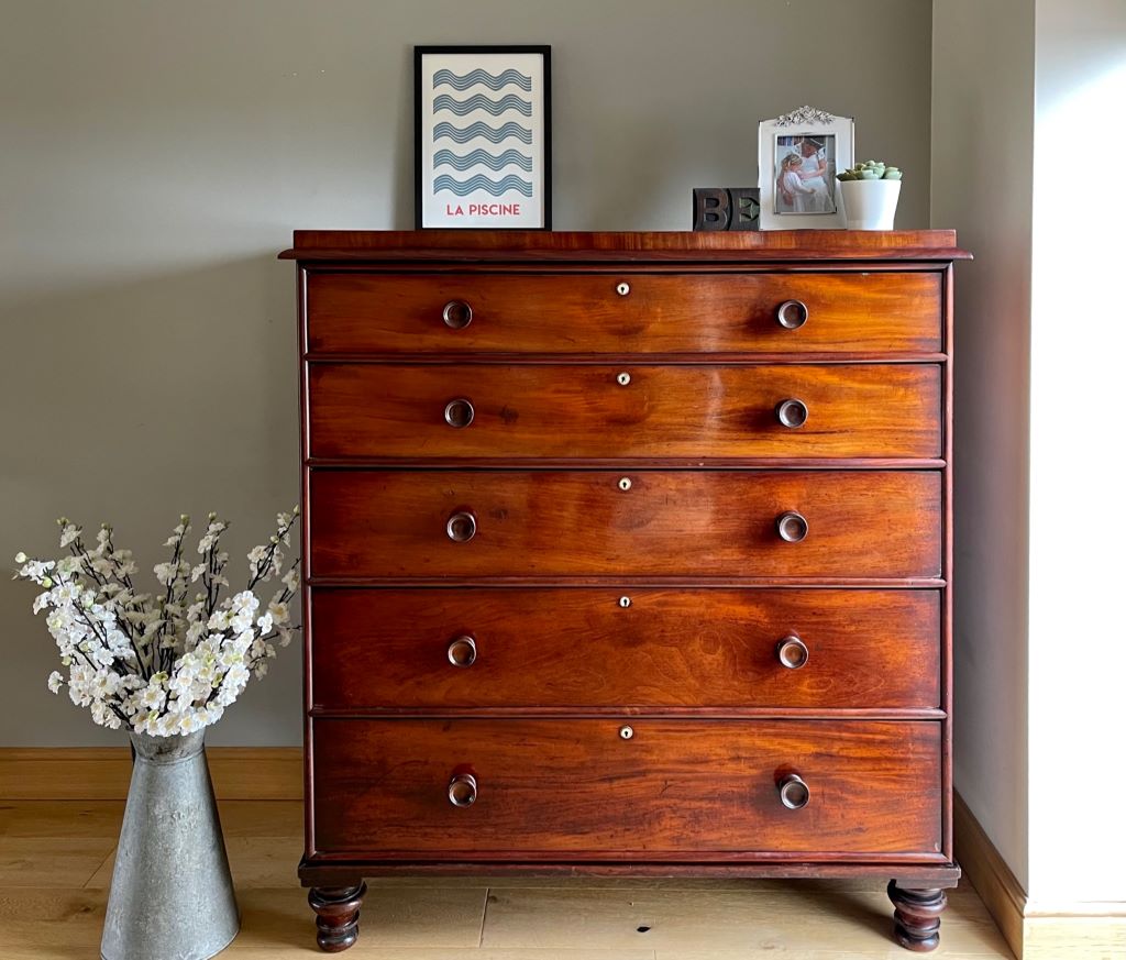 Large Chest of Mid Victorian Graduated Drawers – Antique, Vintage and ...