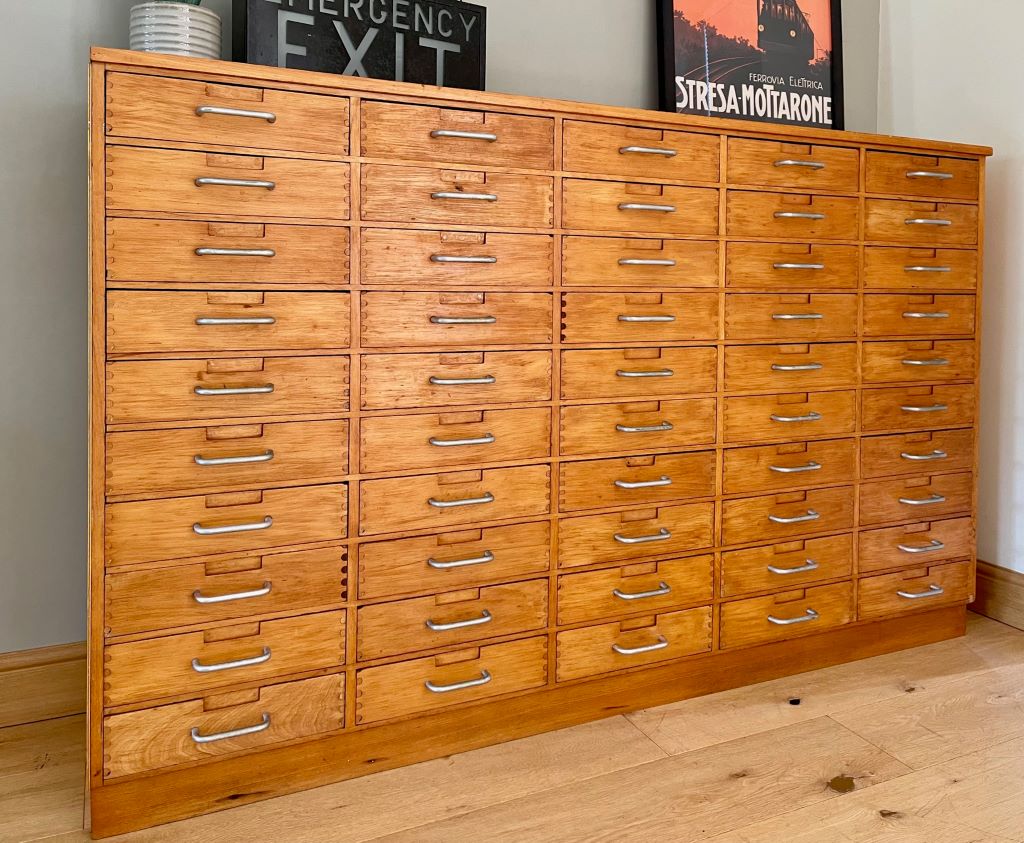 Incredible Original Mid Century Old School Drawers – Antique, Vintage ...