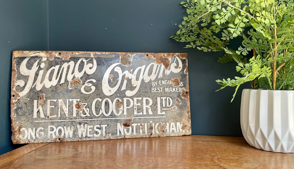 1930’s Enamel Kent & Cooper Advertising Sign – Antique, Vintage and ...