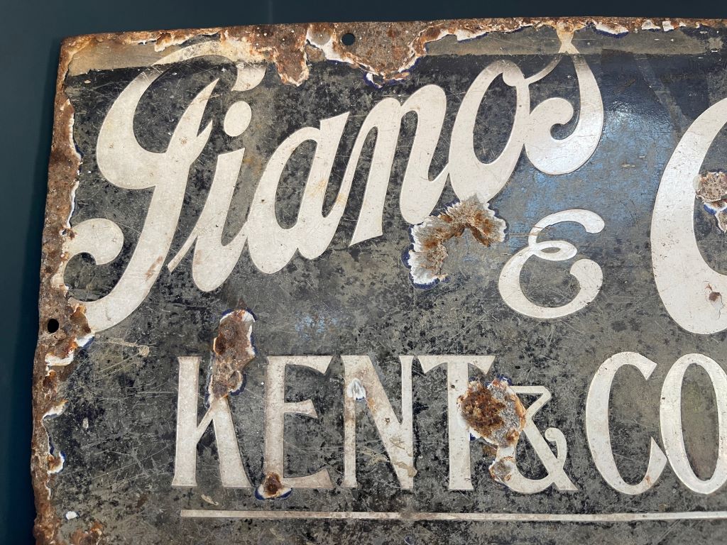 1930’s Enamel Kent & Cooper Advertising Sign – Antique, Vintage and ...