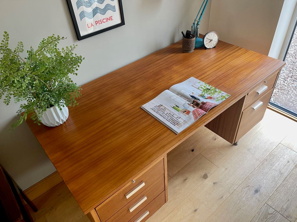 Large 1970’s Retro Teak Desk from Cambridge University – Antique ...