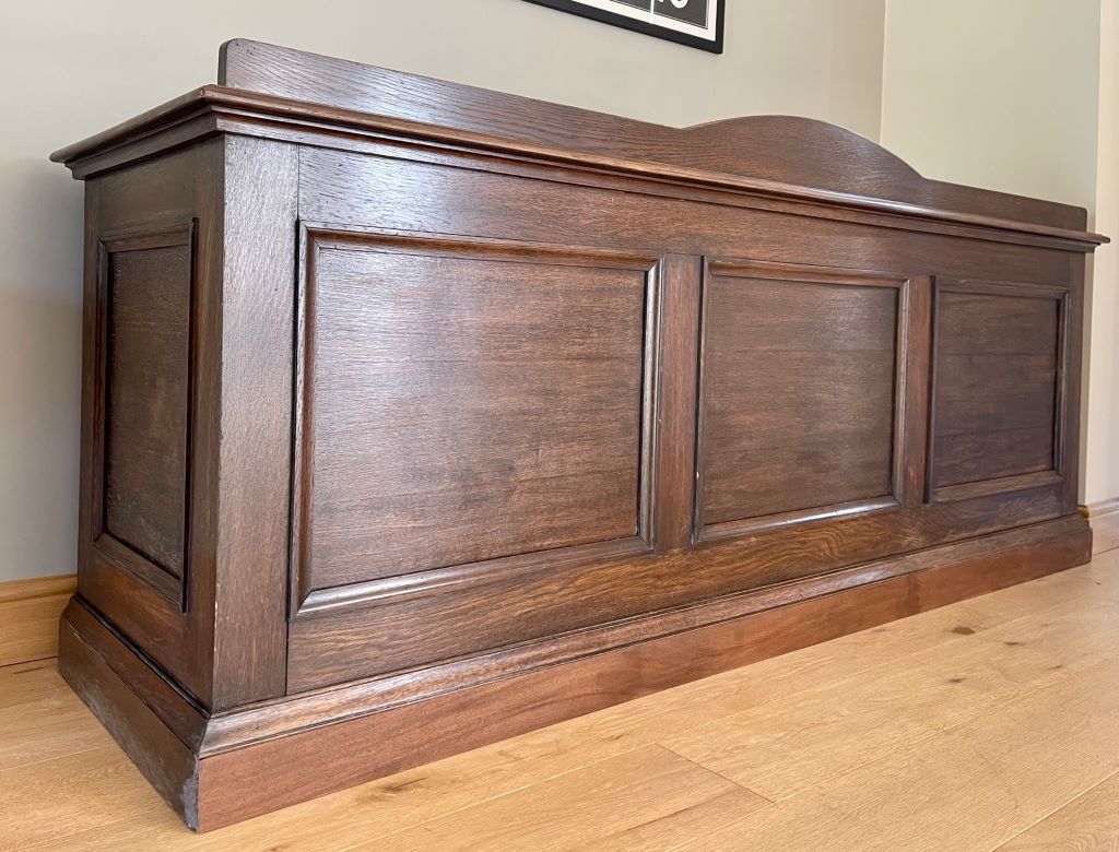 Original Victorian Shop Counter / Console / Bar in Solid Oak – Antique ...