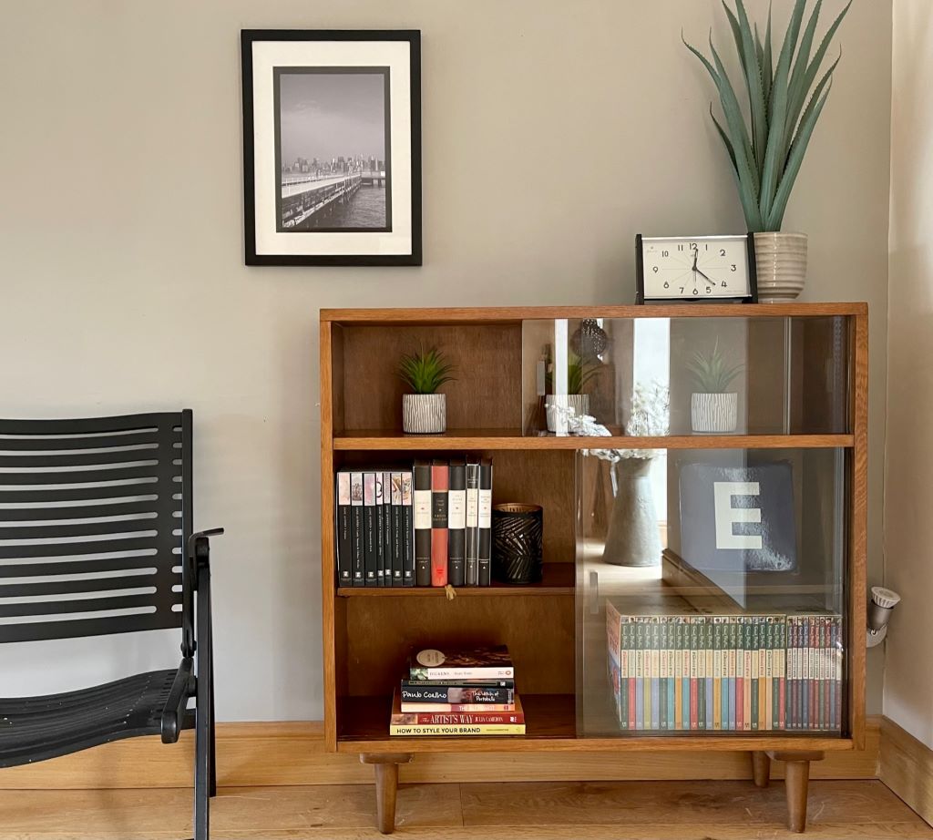 1960’s Glazed Bookcase in Solid Teak – Antique, Vintage and Retro Furniture