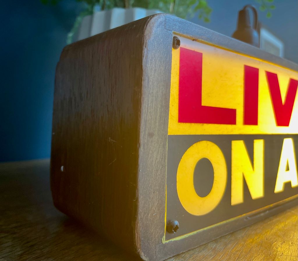 Mid Century BBC Studio Live On Air Lightbox – Antique, Vintage and ...