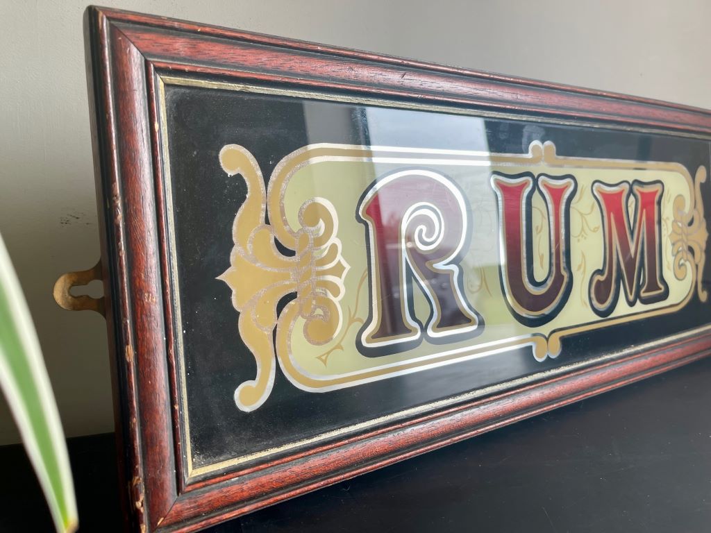 1970’s RUM Pub Sign on Mirrored Glass – Antique, Vintage and Retro ...